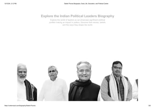 Satish Poonia Biography_ Early Life, Education, and Political Career | PDF