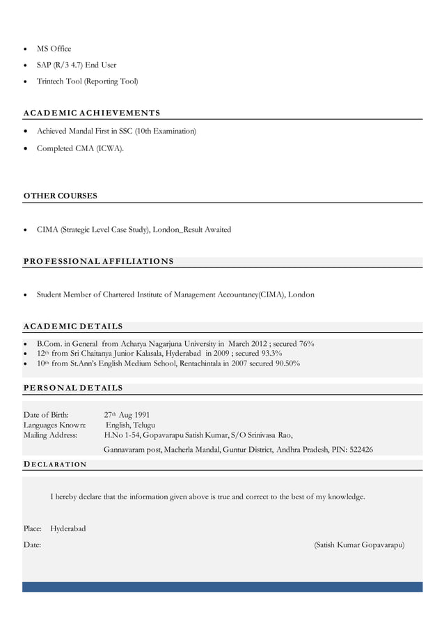 Satish resume | DOCX