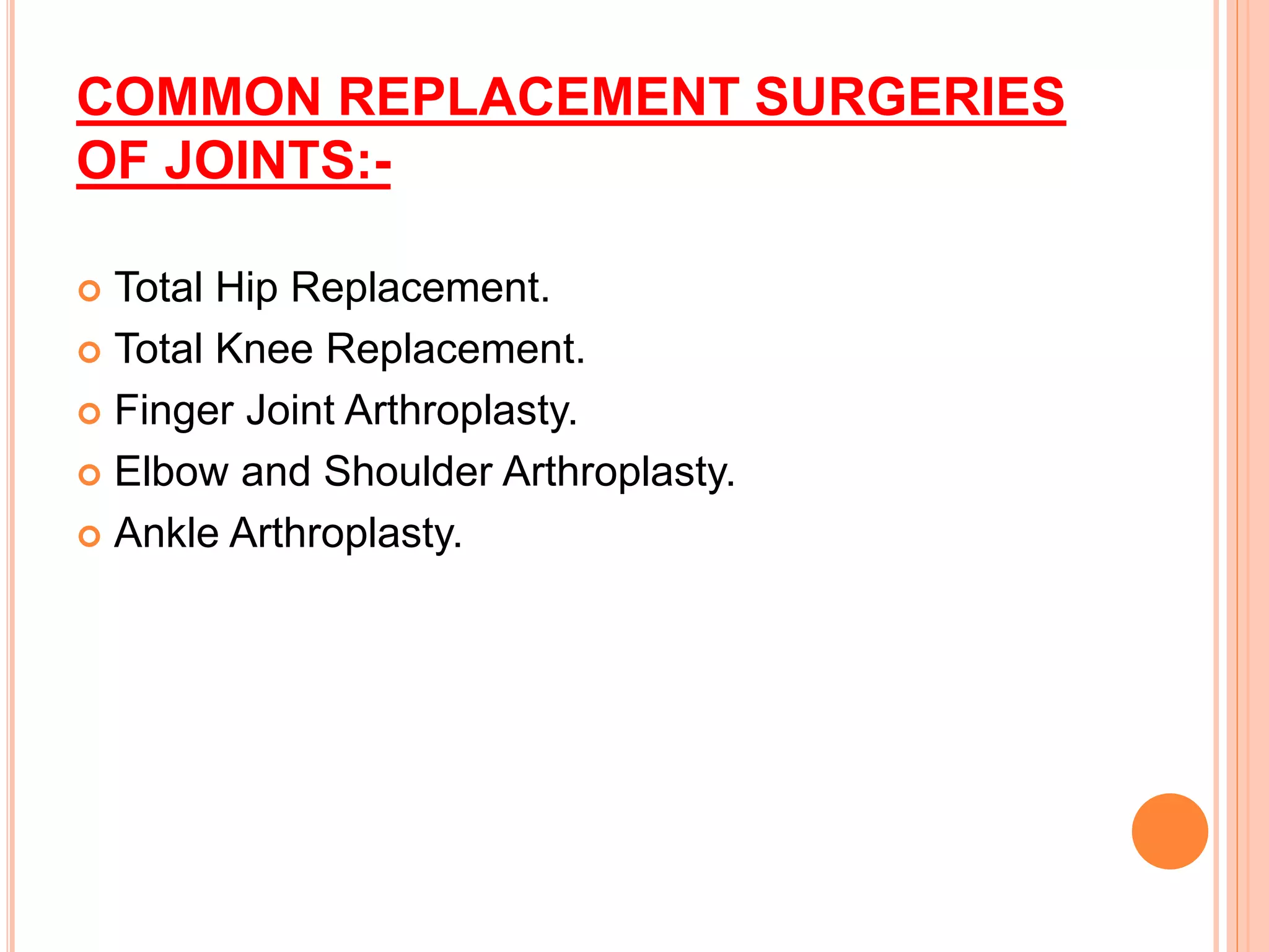 Total joint replacement surgeries | PPT