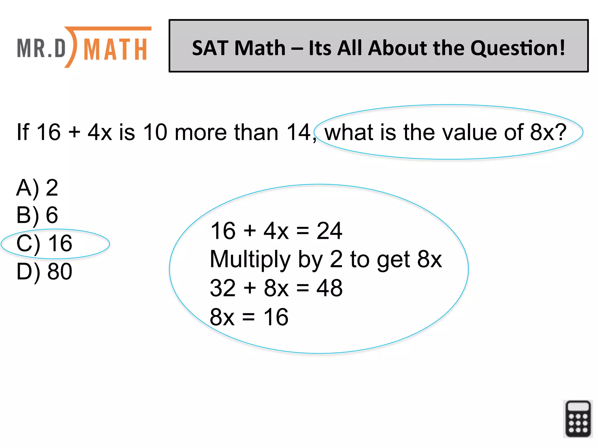SAT Math: It's All About The Question | PDF