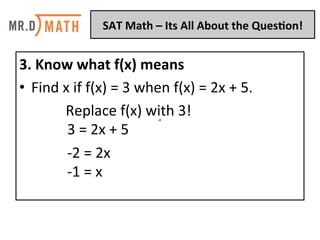 SAT Math: It's All About The Question | PDF