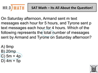 SAT Math: It's All About The Question | PDF
