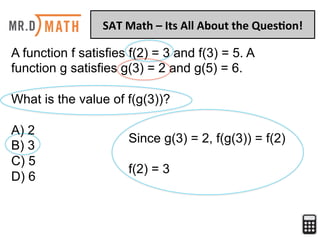 SAT Math: It's All About The Question | PDF