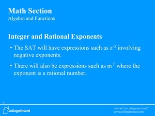 Sat math overview from college board | PPTX | Standardized Testing ...