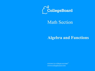 Sat math overview from college board | PPTX