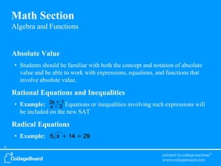 Sat math overview from college board | PPTX