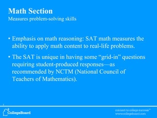 Sat math overview from college board | PPTX