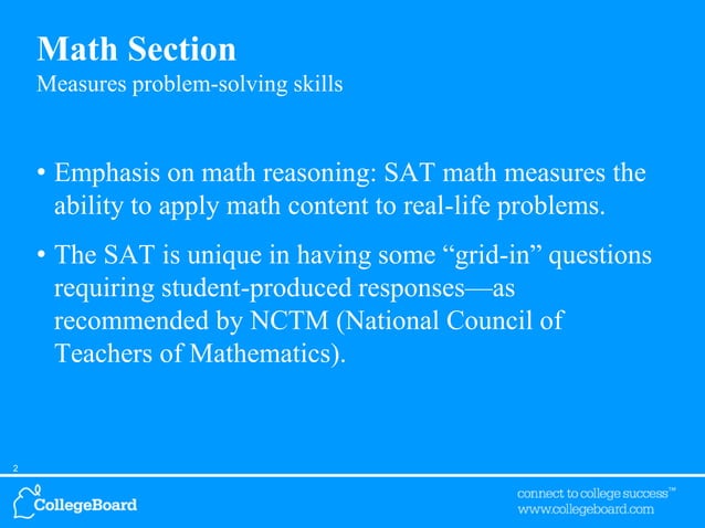 Sat math overview from college board | PPTX
