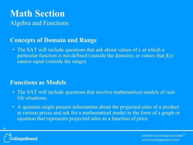 Sat math overview from college board | PPTX