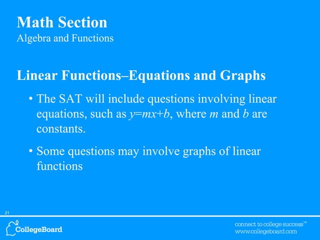 Sat math overview from college board | PPTX