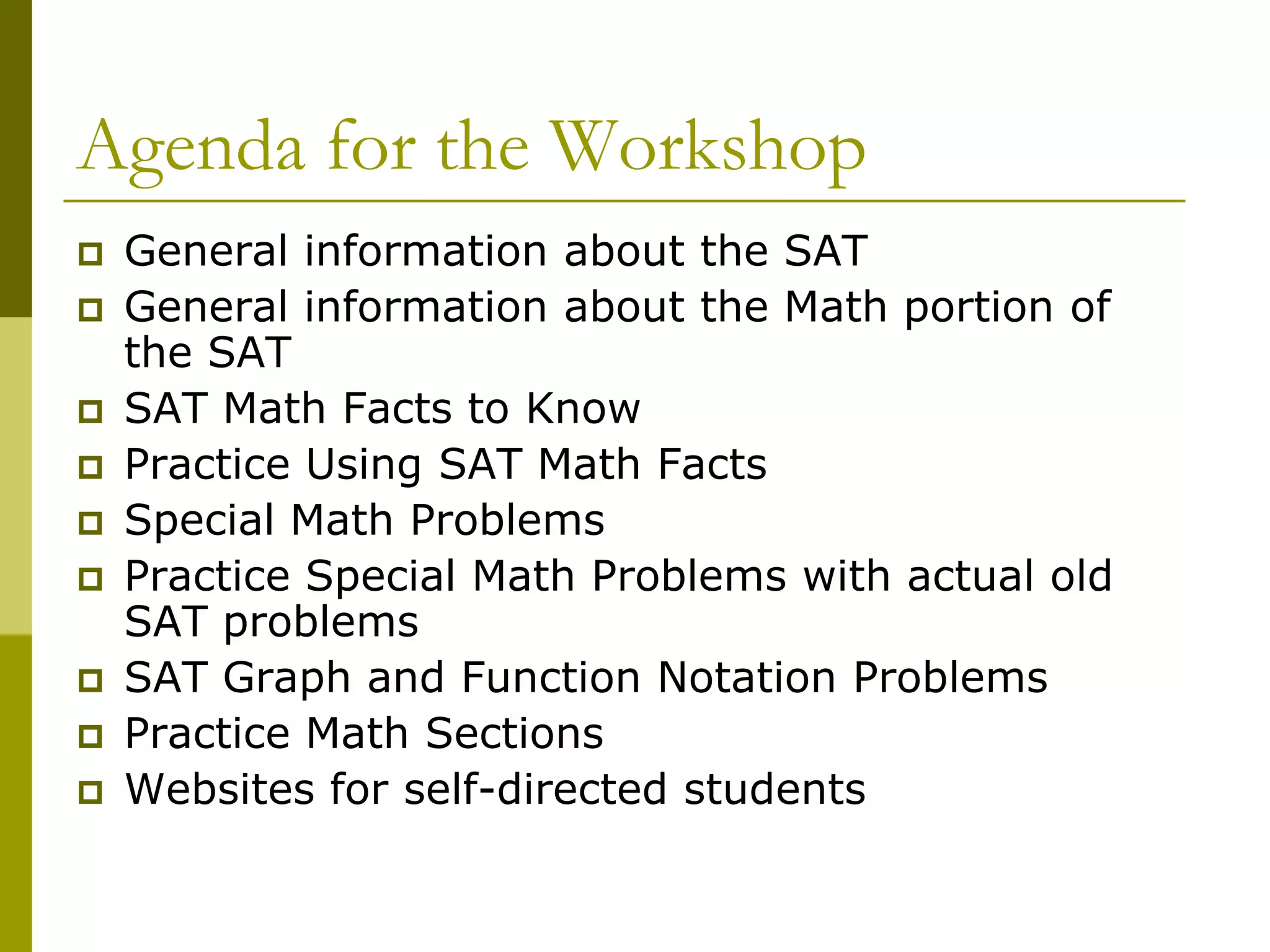 Sat math workshop | PPTX