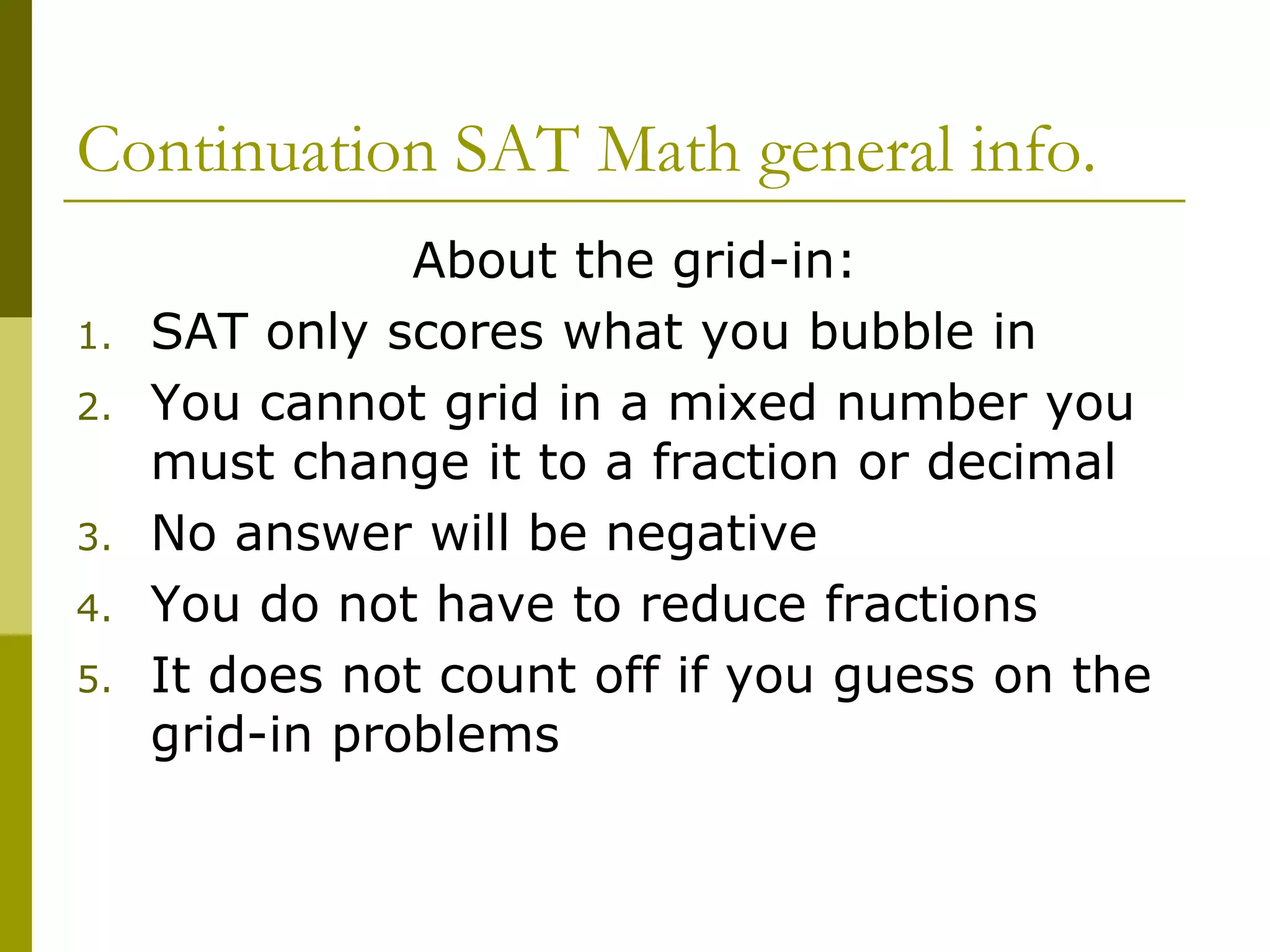 Sat math workshop | PPTX