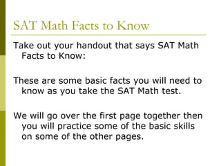 Sat math workshop | PPTX