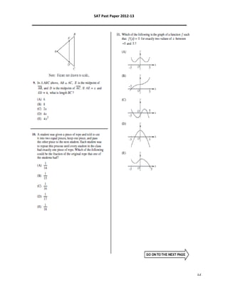 SAT past paper 2012 13 qp | PDF