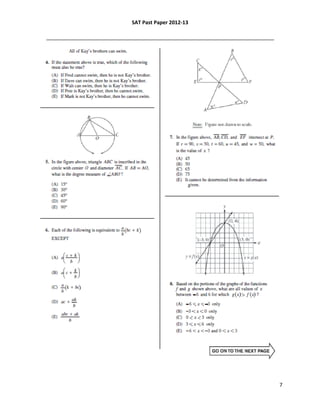 SAT past paper 2012 13 qp | PDF