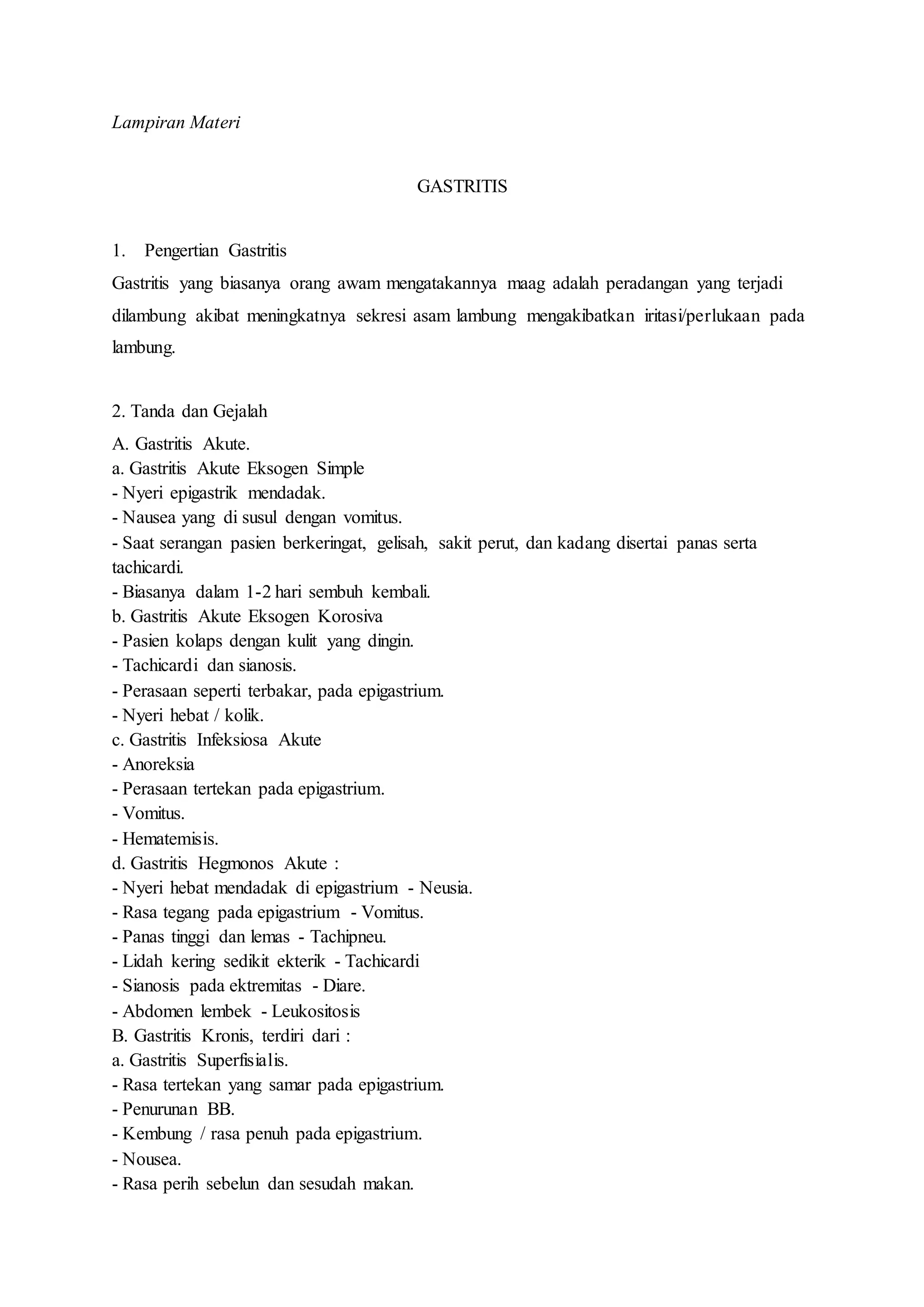 Satpel gastritis | DOCX