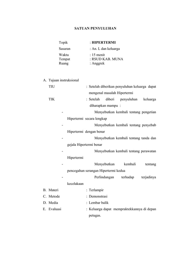 Satpel hipertermi | DOC