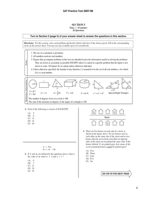 SAT practice test 2007 08 qp | PDF