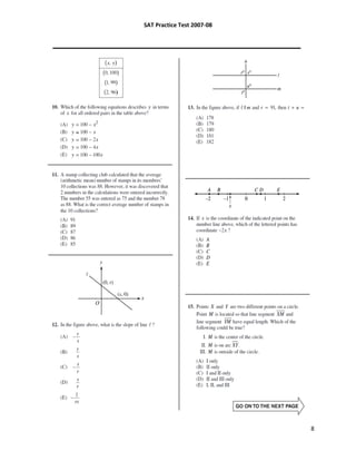 SAT practice test 2007 08 qp | PDF