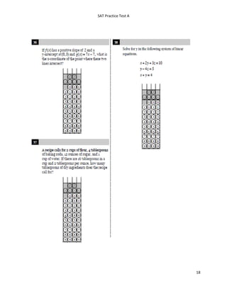 SAT practice test A | PDF