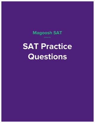 SAT Practice Questions | PDF