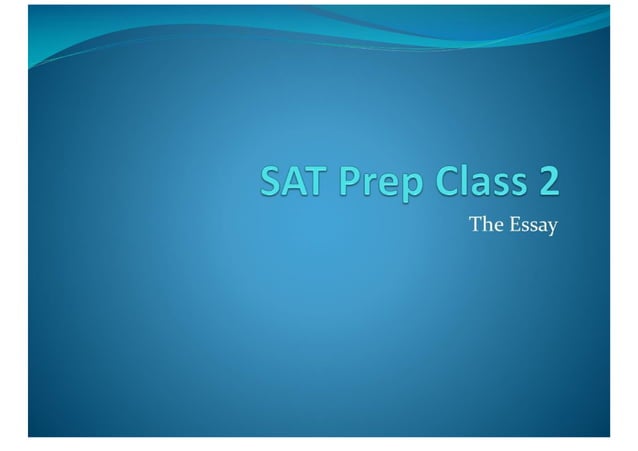 SAT Prep Class 2 | PPT