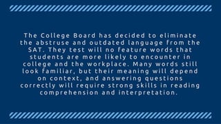 Redesigned Sat What You Need To Know Ppt