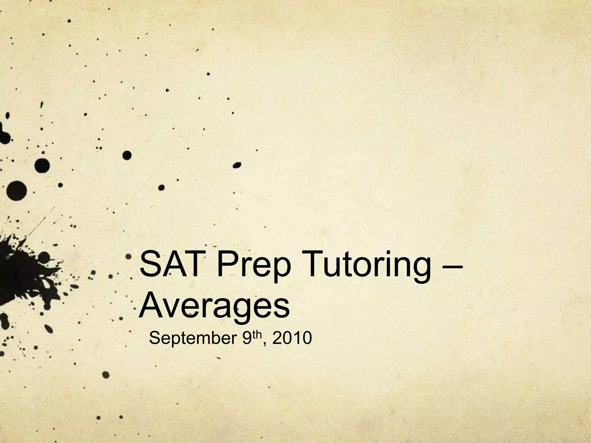 Sat prep tutoring | PPTX