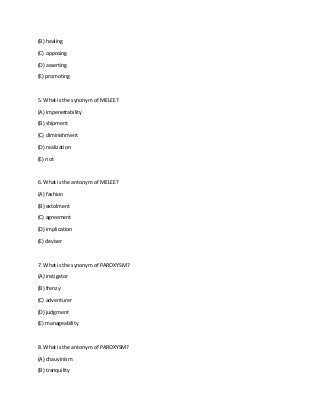 Sat Prep Vocabulary | PDF