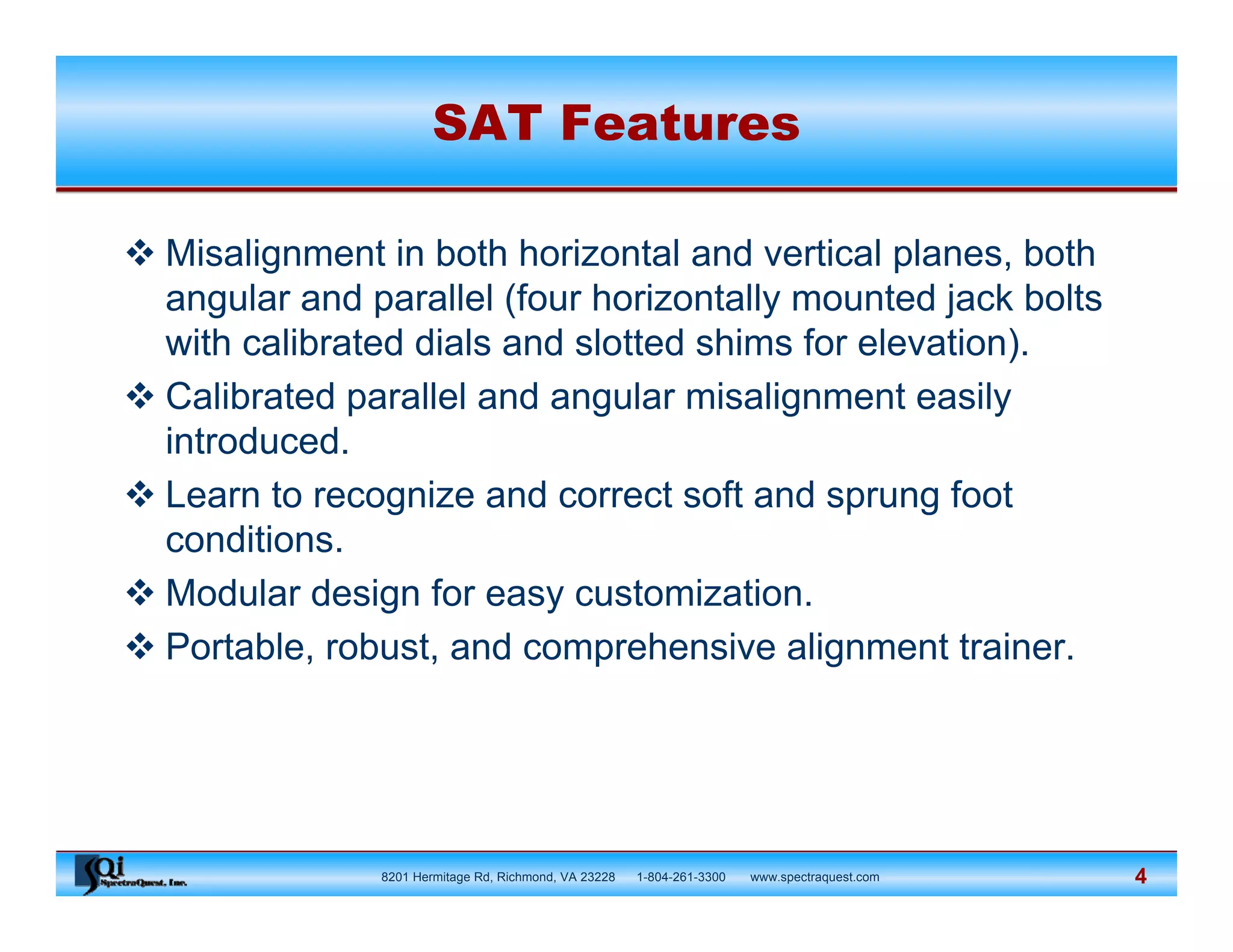 Shaft Alignment Trainer [SAT] presentation | PDF