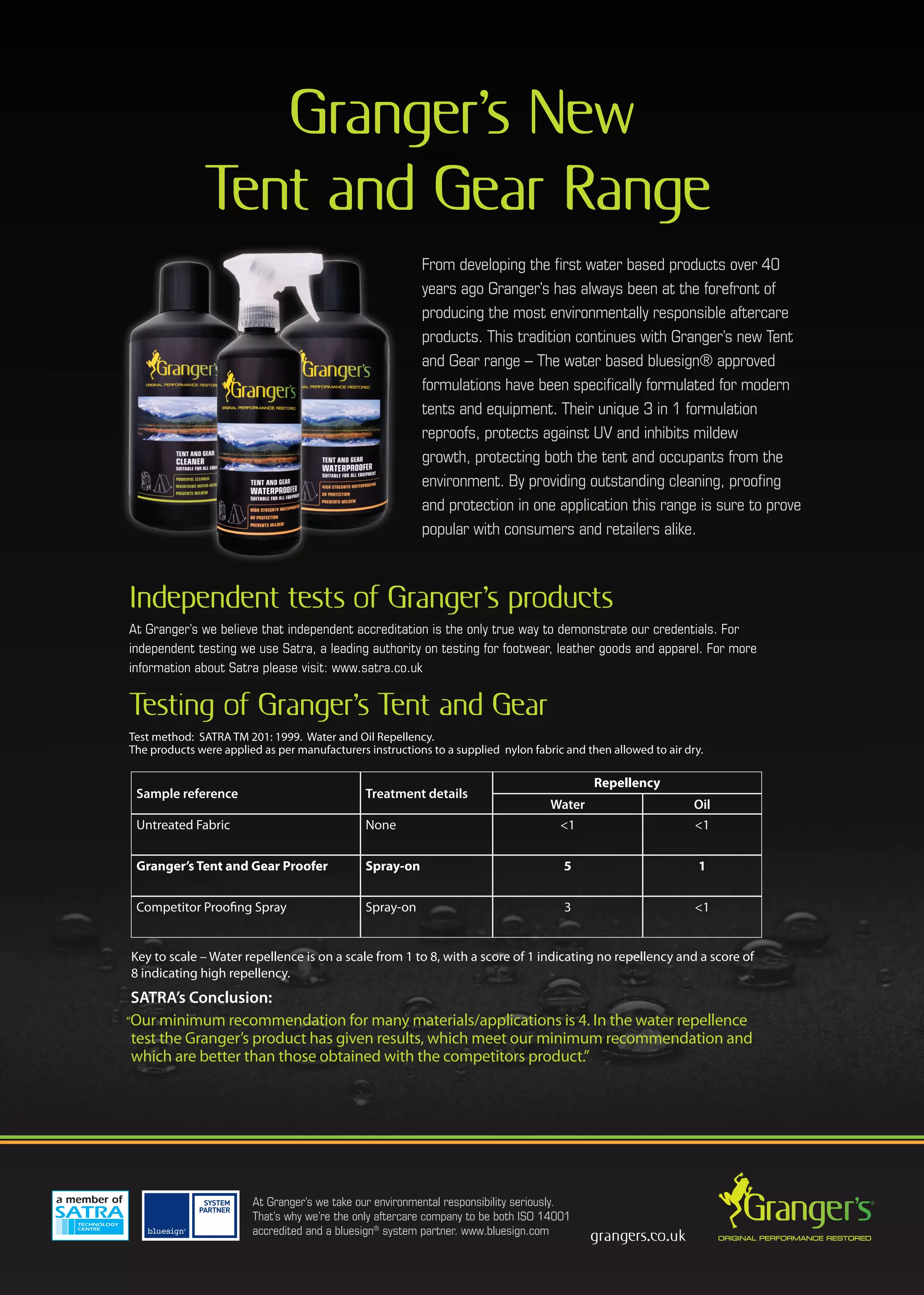 Satra tent and gear testing | PDF