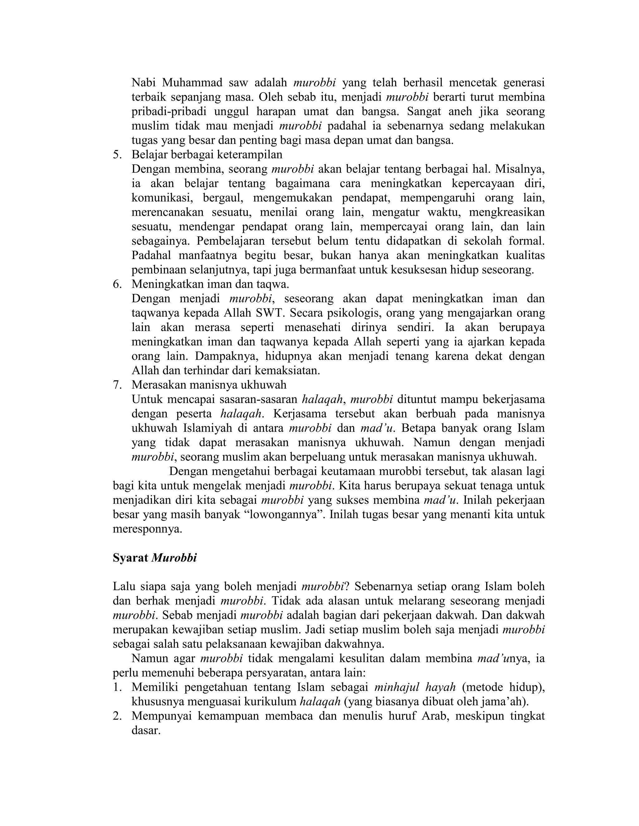 [Satria hadi lubis] menjadi murobbi sukses | PDF