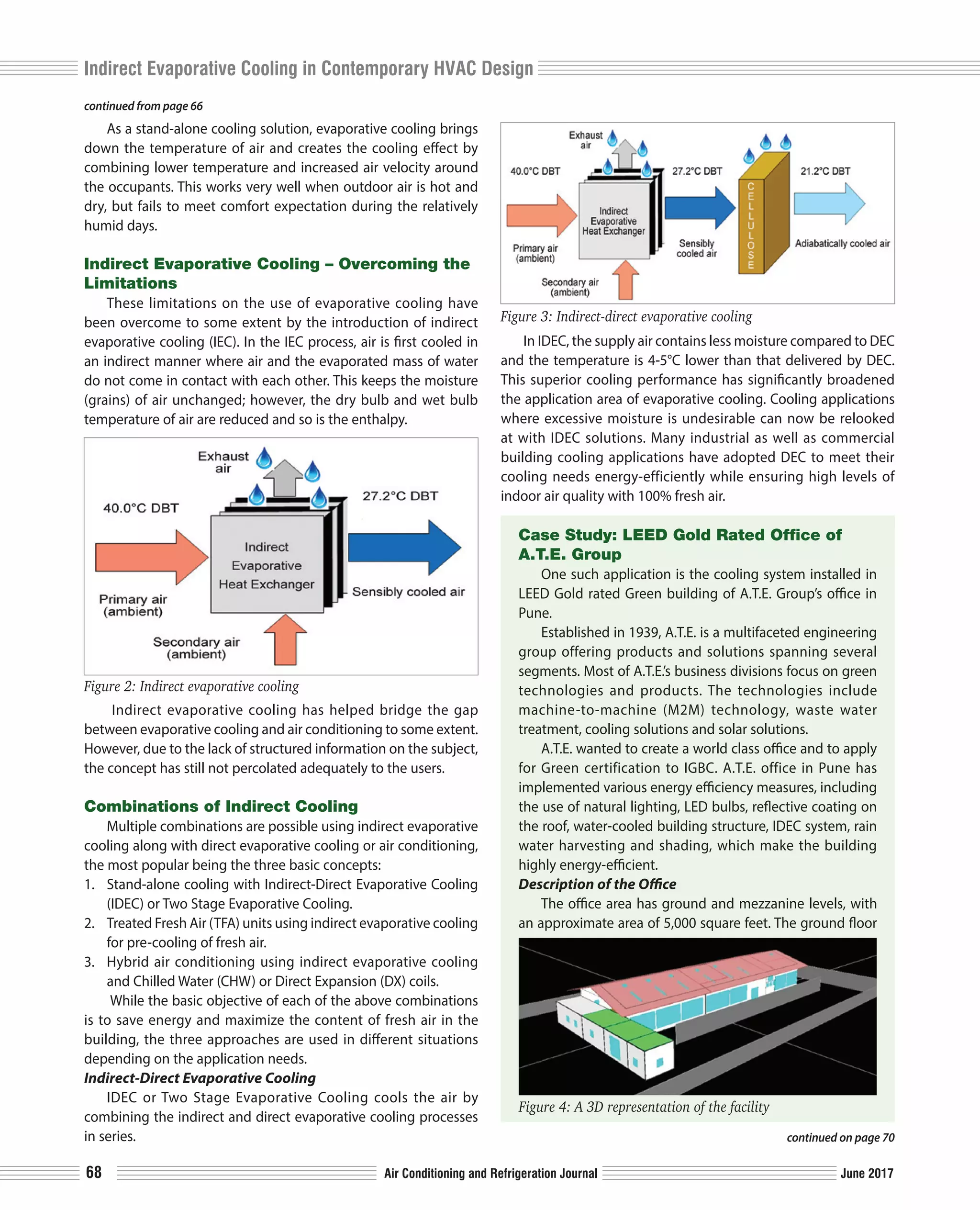 Indirect evaporative cooling in contemporary HVAC design | PDF