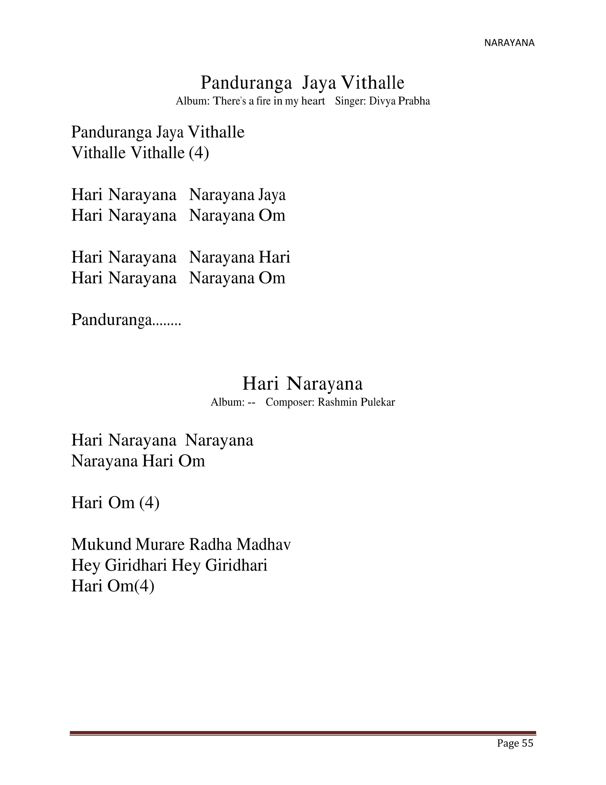 Satsang aol bhajans_lyrics | PDF