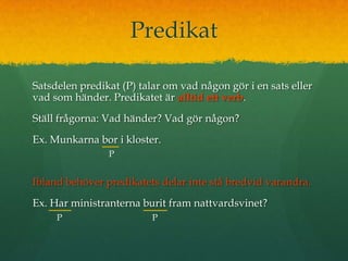 Satsdelar | PPTX