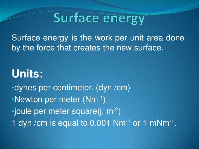 Introduction To Surface Energy – How To Measure Surface Energy – TSQK
