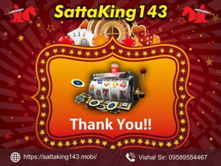 100% FIX KALYAN MATKA GAME TIPS | SATTA KING 143 | PPTX