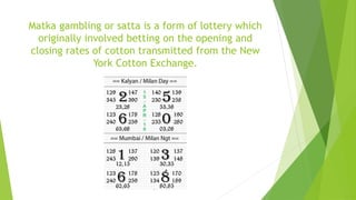Satta Matka | PPTX