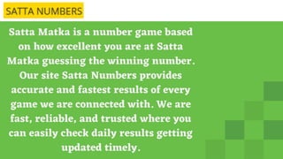 Satta matka guessing | PPT