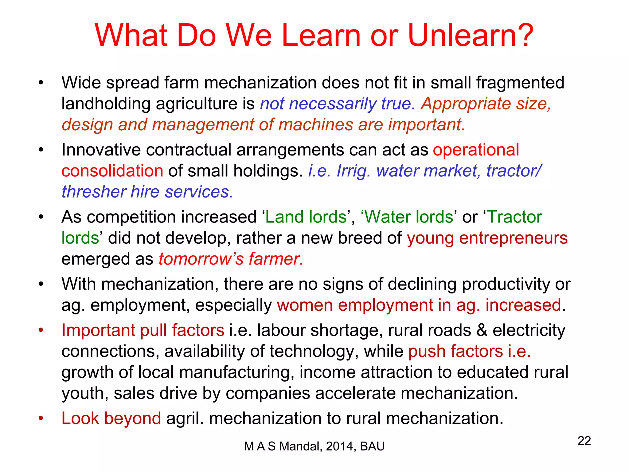 Agricultural Mechanization in Bangladesh: Role of Policies and Emerging ...
