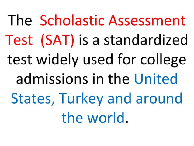 SAT Test Intro. | PPT