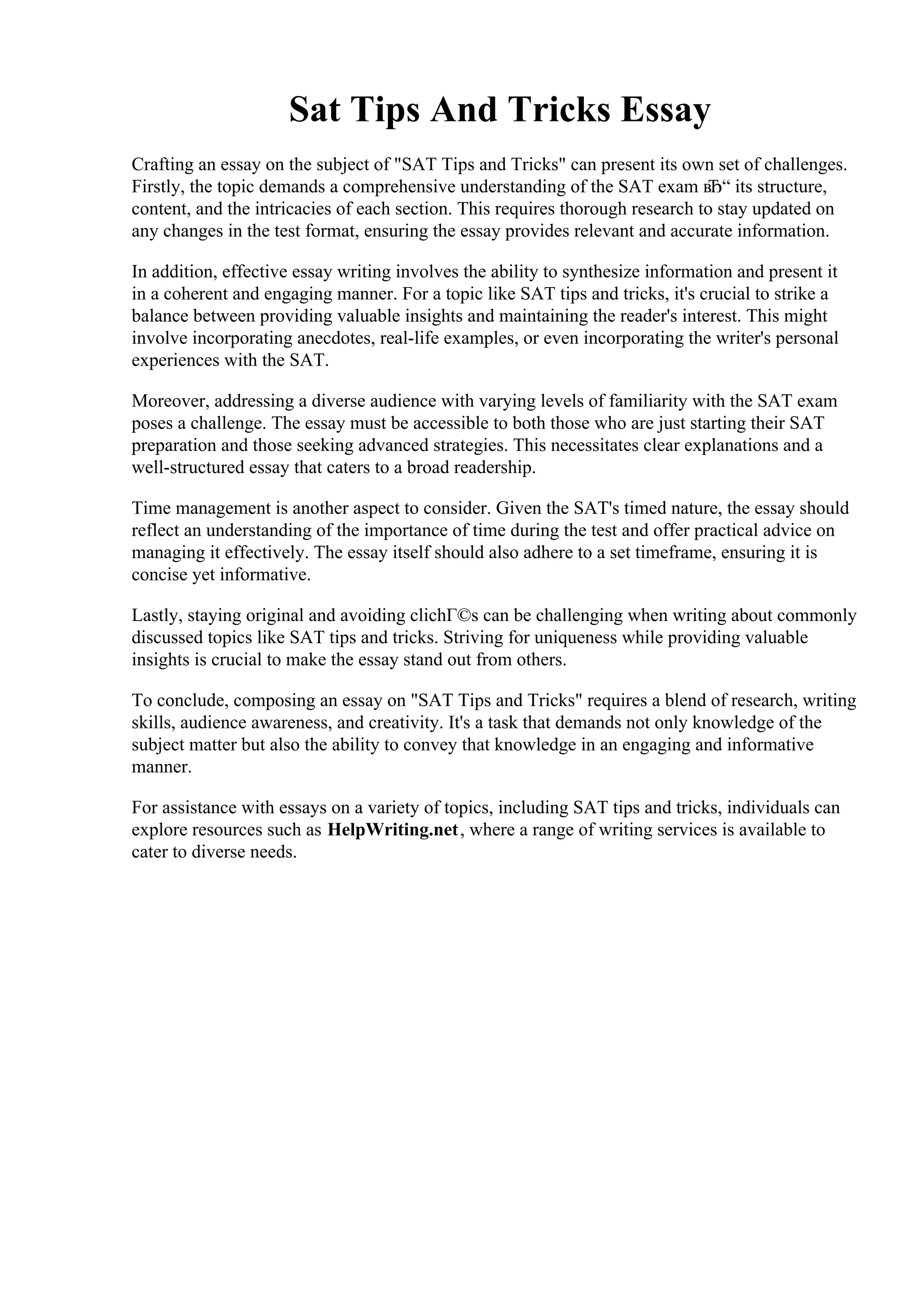 Sat Tips And Tricks Essay.pdf