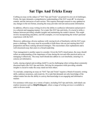 Sat Tips And Tricks Essay.pdf