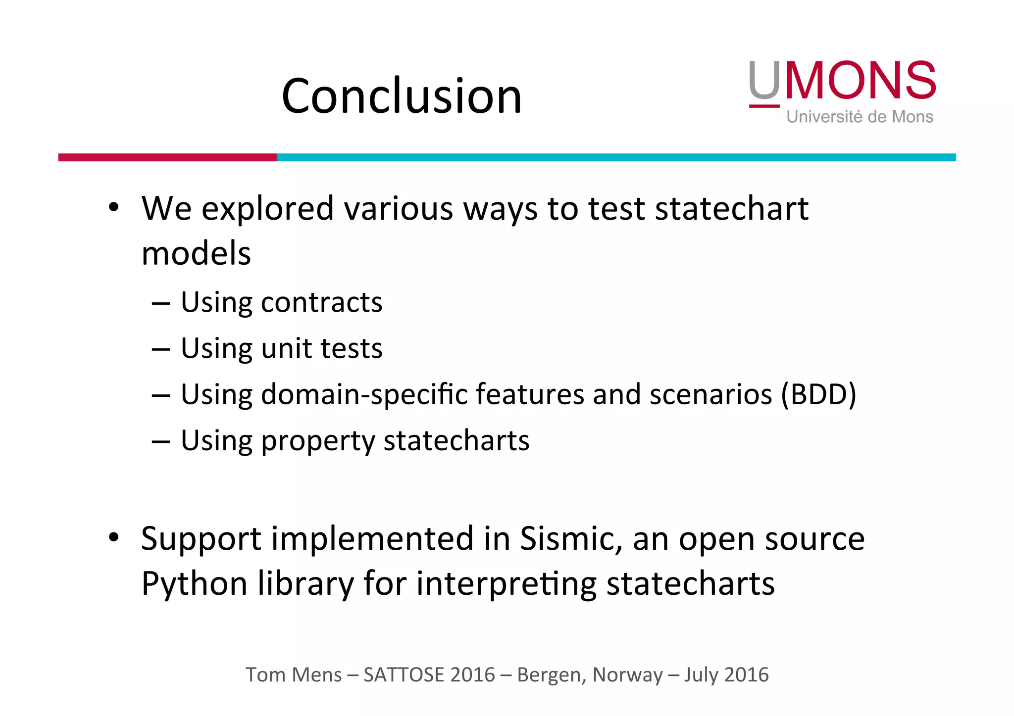 Model Based Testing Of Executable Statecharts Ppt