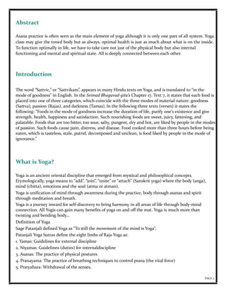 Sattvic Diet - yoga teacher training course project work karuna yoga ...