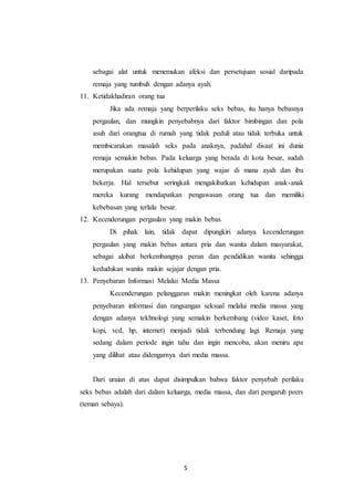 Satuan acara penyuluhan seks bebas | DOCX