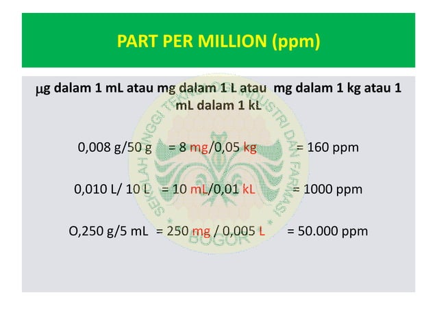SATUAN DALAM FARMASI | PDF