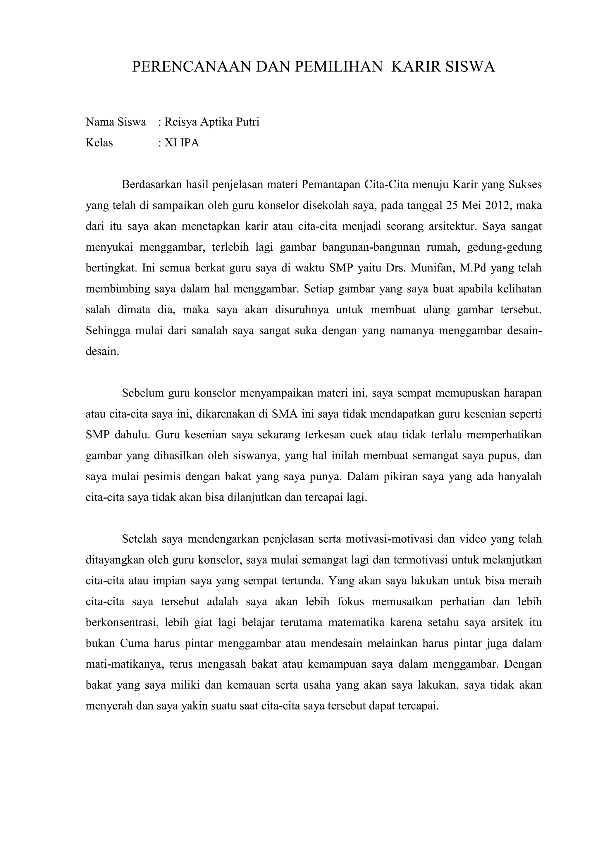 Satuan layanan bk karir | DOCX