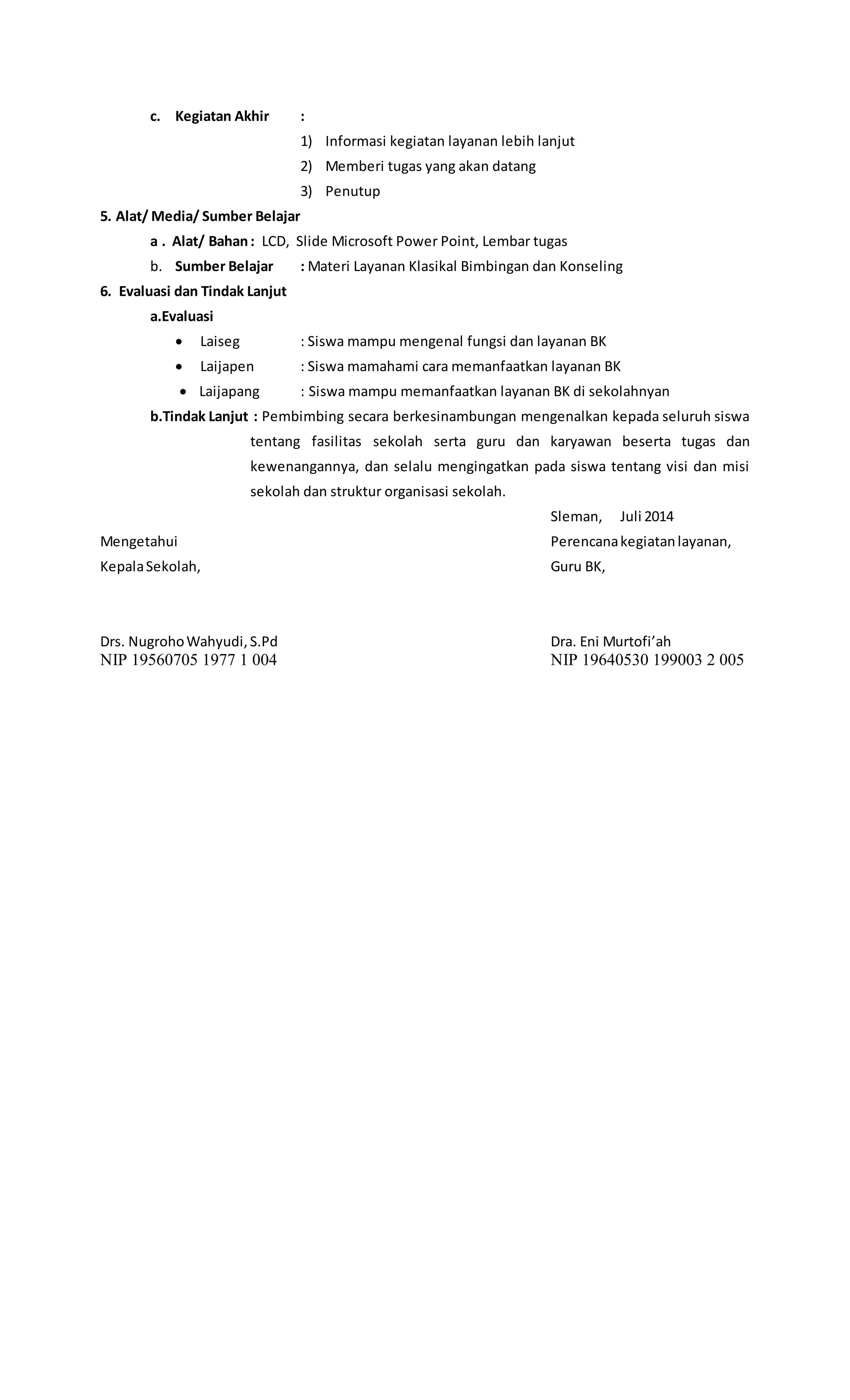 Satuan pelayanan bimbingan dan konseling pengenalan bk | PDF