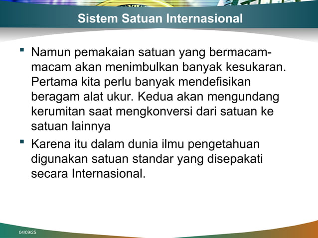 Satuan pengukuran dan standar pengukuran.ppt